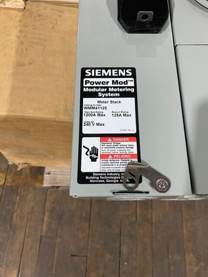 1200 Amp. Siemens #WMM41125, Meter Stack 1200A Max 125A Branch 240V 4 ...