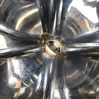 525 gallon Ima #2000L, sanitary Stainless Steel IBC tote bin, pneumatic ...