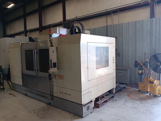 Sharp #SV-6030, CNC vertical machining center, 32 automatic tool ...