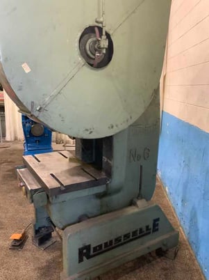60 Ton, Rousselle #6, OBI punch press, 3" stroke, 12-1/2" Shut Height ...