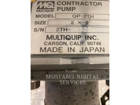 Multiquip QP2TH, S/N: 2TH-25234, 2019 for Sale | Surplus Record