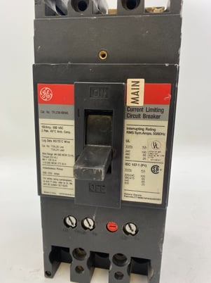 100 Amps, General Electric, TFL236100WL, Feed-Thru Circuit Breaker ...