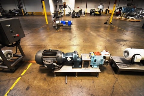 Waukesha #130, positive displacement pump, 3" dia. inlet/outlet with ...