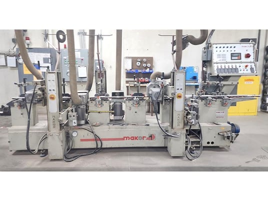 6" Makor #LTS/6E, feed thru moulding profile sander, 6-sta., 6" width ...