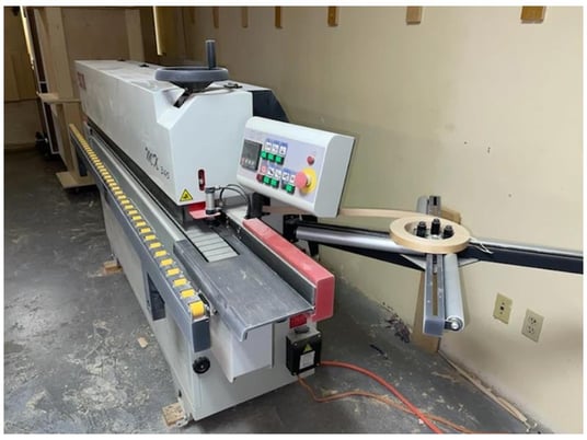 Cantek #MX-340, compact edgebander, 1-phase, .315"-1.77" panel, PLC ...