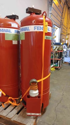 495 lbs. Fenwal, Fire Suppression System, FM-200 Agent, 130 F max temp ...