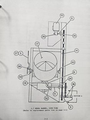 1.5 cu.ft. Goff, barrel blast, 3 HP Direct Drive blast wheel, like new ...