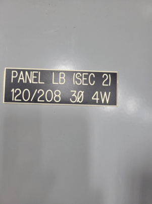 400 Amp. General Electric, AQF3424MBX, Panelboard, 208Y/120V. 3PH 4W 40 ...