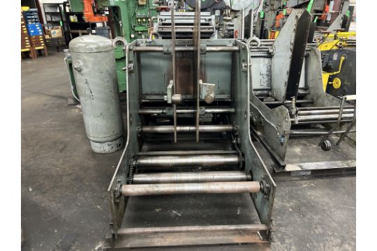 4000 lb. Rowe #B20-C4000J, coil cradle & straightener, 20" x .080 ...