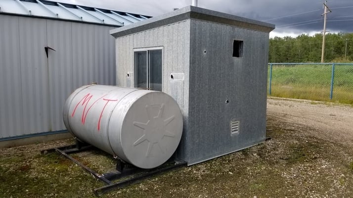 14' x 7.5' x 8.5' Centrifuge Building, steel storage building, heated ...