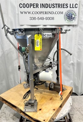 3' cu.ft. Stainless Steel Weigh Hopper Feeder w/Airlock, 30" diameter ...