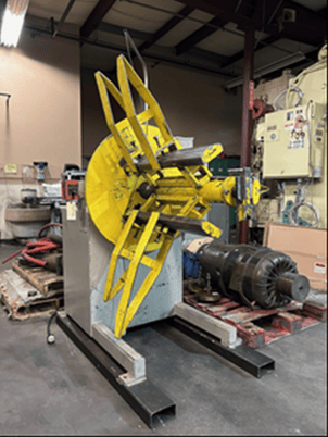 6000 lb, CHS #CHS-DR60, motorized coil payoff reel, 24" width, 60 ...