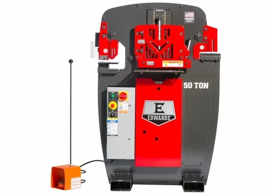 Edwards #IW50-3P208-AC500, ironworker, 50 ton, with Powerlink, 7 ...