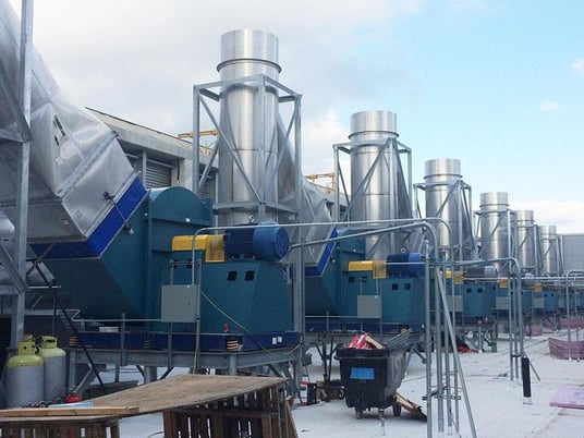 53000 cfm, Twin City #445/BCS, Blower/Fan/Motor, 73.5" x 24.5" diameter ...