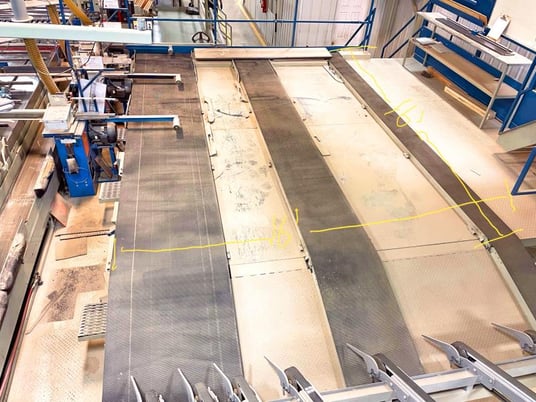 Transfer/De-Stacker Line, Outfeed System from Moulder, 16' L outfeed ...