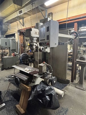 Milltronics #MB-18, CNC vertical mill, 10" x50" tbl., 5 HP, 32" X, 19 ...