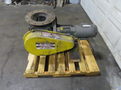10" Heavy duty rotary airlock, open end rotor, 1 HP, chain & sprocket ...