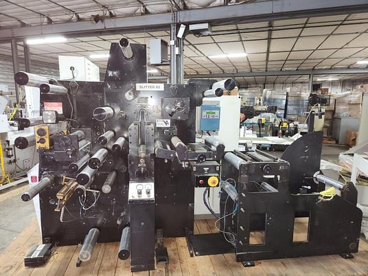 Rotoflex #VLI330, single station 13" die cutter, unwind with roll lift ...