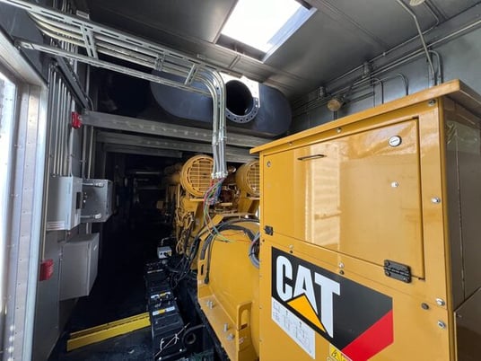2500 KW Caterpillar #3516C, diesel generator set, sound attenuated enclosure, 13200 Volts, Tier ...