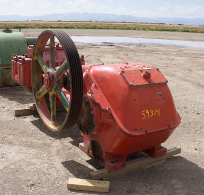 637 GPM @ 295 psi, Gaso #1743, Duplex Pump, missing valves, 10" stroke, 7.5" pistons, 6" suction ...