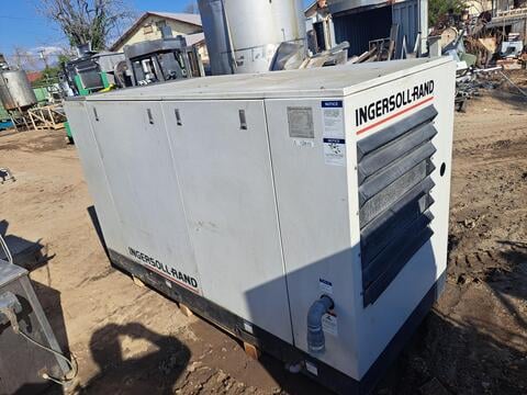187 cfm, 140 psi, Ingersoll-Rand #SSR-50HP, rotary screw air compressor ...