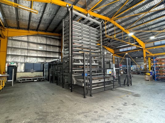 Salvagnini #L3, Fiber Laser, 3000 Watt, 10 Tray Tower And Part Take Out ...