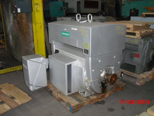 500 HP 3600 RPM Siemens, Frame 509S, WPIISB, 2300/4000 Volts for Sale ...