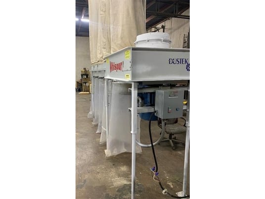 8500 cfm Dustek #W2500-Whispurr, dust collector, (5) 60" filter bags ...