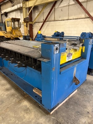 96" x .25" DBI, 4-Hi precision leveler, 19 work rolls, motorized tilt ...