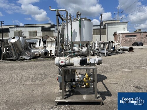 Mixing Pump skid, Stainless Steel, 5 HP Waukesha #60 rotary lobe pump ...