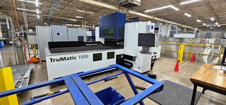 Trumpf #TruMatic-1000, fiber laser cutting machine, 3000 watt, 50" x ...