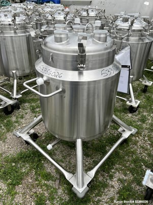 27.2 gallon DCI, Stainless Steel jacketed vertical tank, 20" diameter x ...