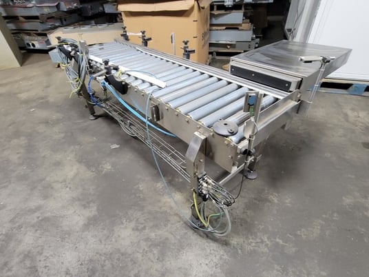 18" wide x 6' long, Sew Eurodrive #SA37, Rolling Conveyor Hydraulic ...