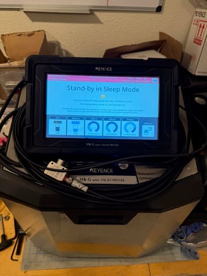 Date coder, Keyence #MK-G1000, 6 lines, 12 mm height, 2,525 characters ...