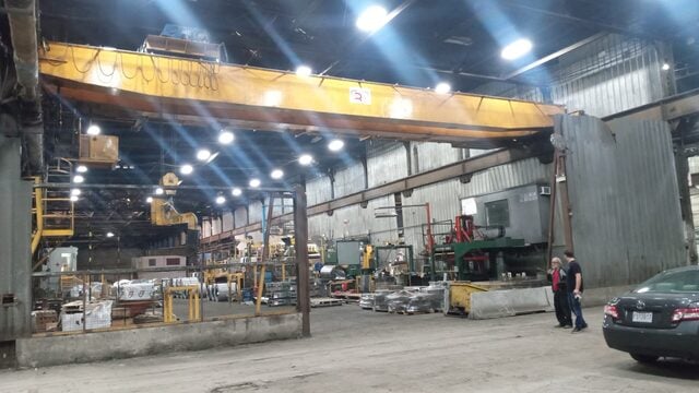 25 Ton, P & H, heavy duty overhead crane, 72' Span, dual speed hoist ...