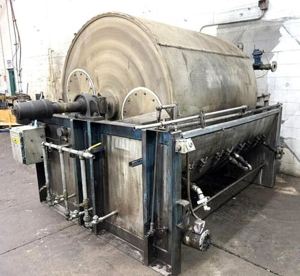 Alar Auto-Vac #660, Stainless Steel rotary vacuum drum fil, skid w/ 40 ...