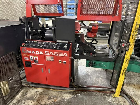 2.56" Amada #SA65A, Automatic Rotary Cutter W/ 24' Bundle Rack, 0.23 ...