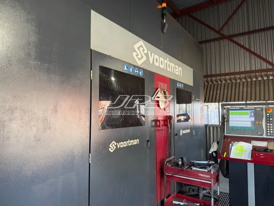 Voortman #V808, complete robotic coper with material handling, 50" profile width, 20" profile ...