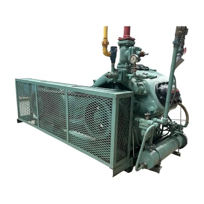 100 HP Hasegawa #VML6A, Ammonia Reciprocating Compressor Package, 6 ...