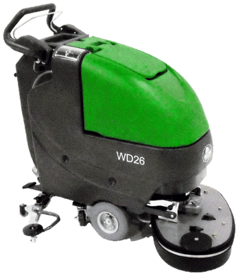 Bulldog #WD26, battery powered, walk-behind floor scrubber, 26" path, disk brushes, new for Sale ...