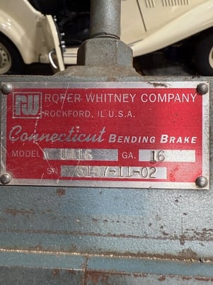 16 gauge x 4' Roper Whitney #U416, pan and box break, Never used for ...