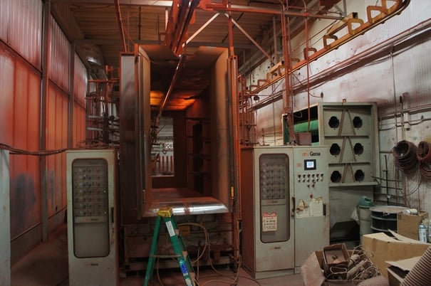 Diamond Powder Booth, Gema, 3' width x 6'-6" H, 13 Automatic Guns, 2 ...