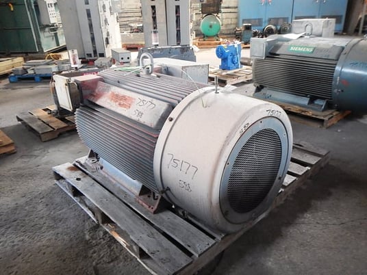 600 HP 1800 RPM Siemens, Frame 588, TEFC BB, 460 Volts for Sale ...