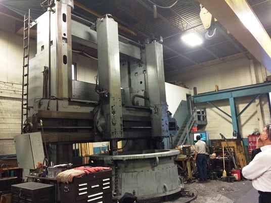 142" Rafamet #KCF400, 162" swing, 157" under rail, 75 HP variable speed ...