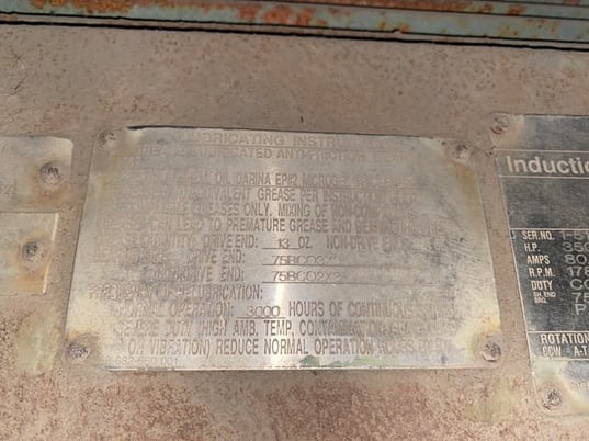 350 HP 1800 RPM Siemens, Frame 509S, TEFC BB, 2300 Volts for Sale ...