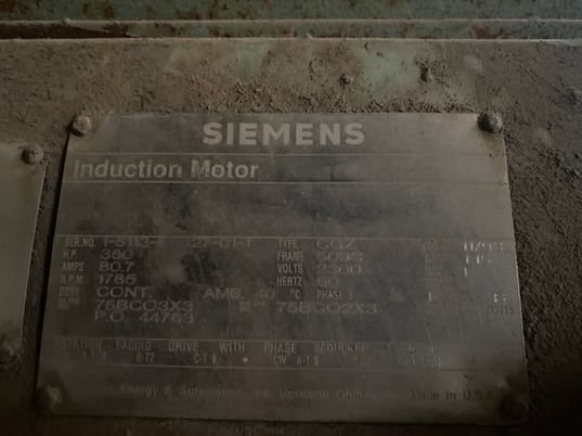 350 HP 1800 RPM Siemens, Frame 509S, TEFC BB, 2300 Volts for Sale ...