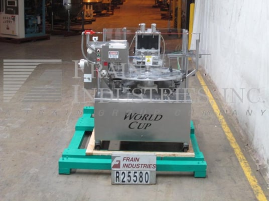 World Cup #2 up, 16 pocket, rotary cup denester, filler, heat sealer ...