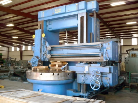 72" King #72, vertical turret lathe, 78" swing, 62" under rail, 4-jaw ...