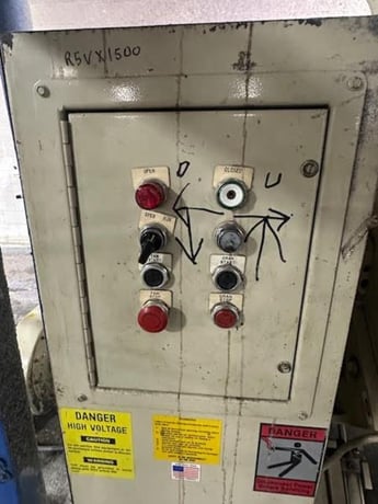 Nelmor #G2244, plastic granulator, 22" x 44" opening, (3) rotor blades ...