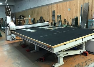 Intermac Genius 37 CT Glass Cutting Table 3700 x 2700 mm workable dim. 3 9 mm thick 150 m min 0.15 mm operating precision 900 mm worktable H 2006 for Sale Surplus Record